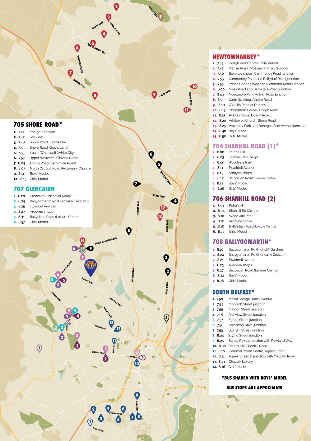 Changes to School Bus Routes « Belfast Model School for Girls
