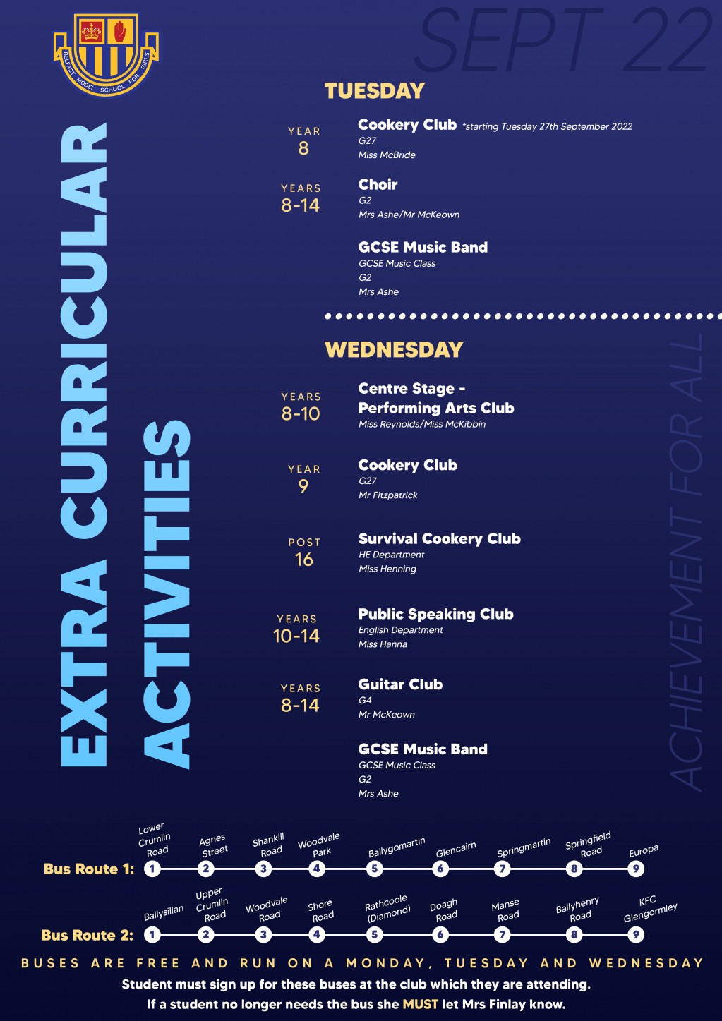 Extra-curricular « Belfast Model School for Girls